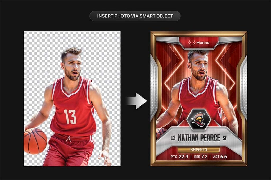 Basketball Trading Card Template - Bornx Design